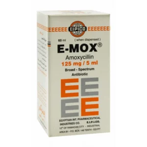 E-MOX 125MG/5ML SYRUP 60 ML - صيدليات د ابرام الجديده