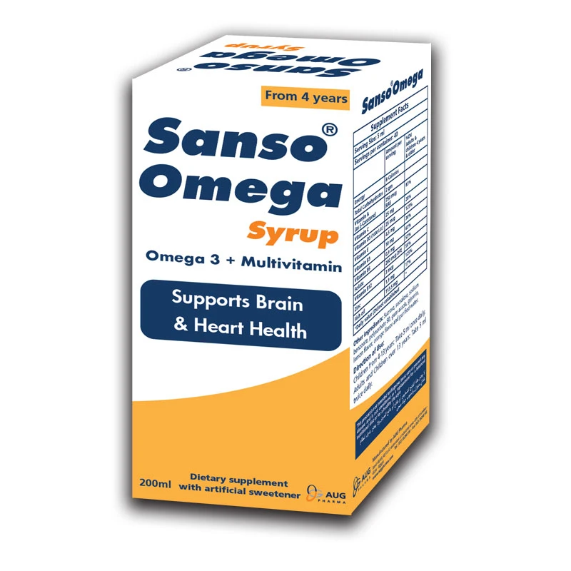 SANSO OMEGA SYRUP 200 ML - صيدليات د ابرام الجديده