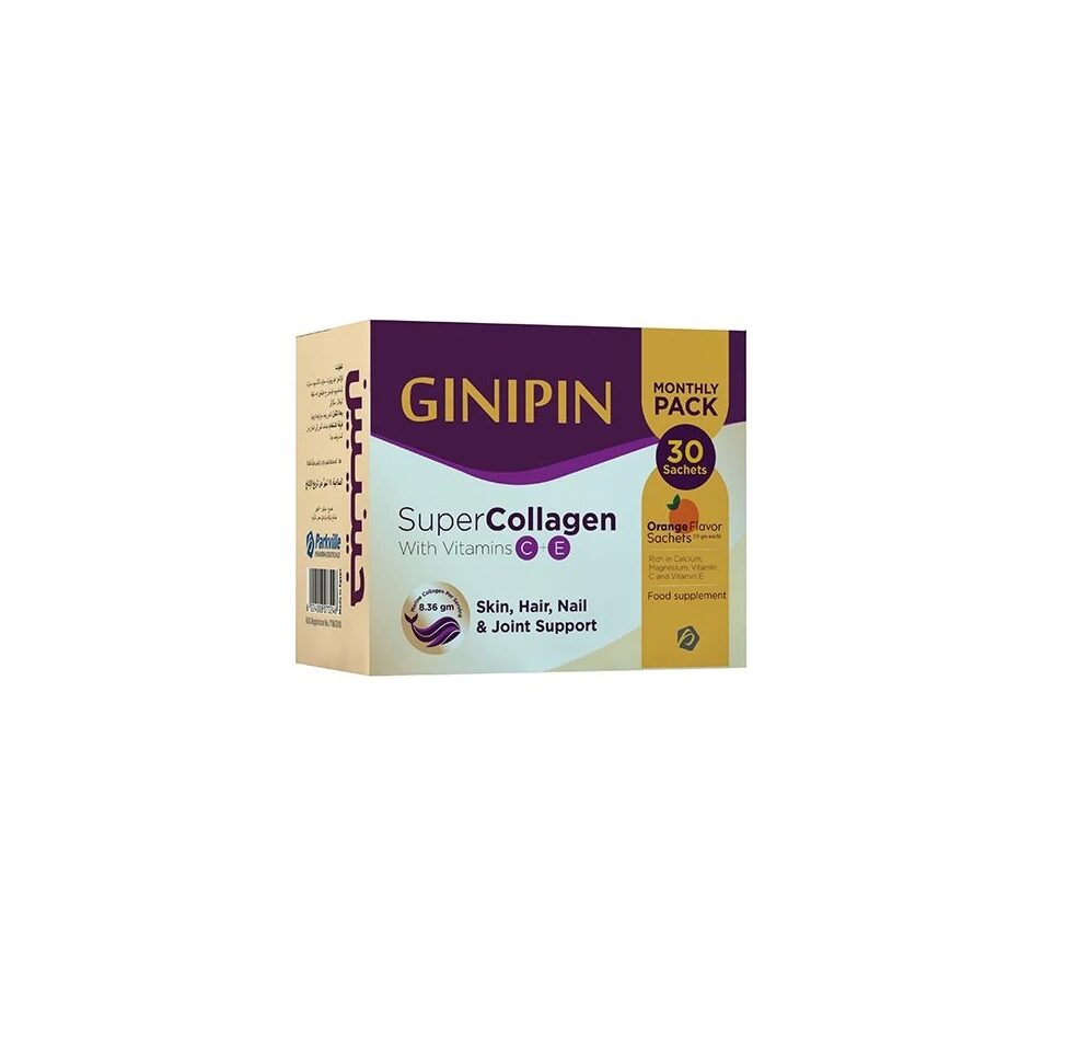 GINIPIN SUPER COLLAGEN 30SACHETS - صيدليات د ابرام الجديده