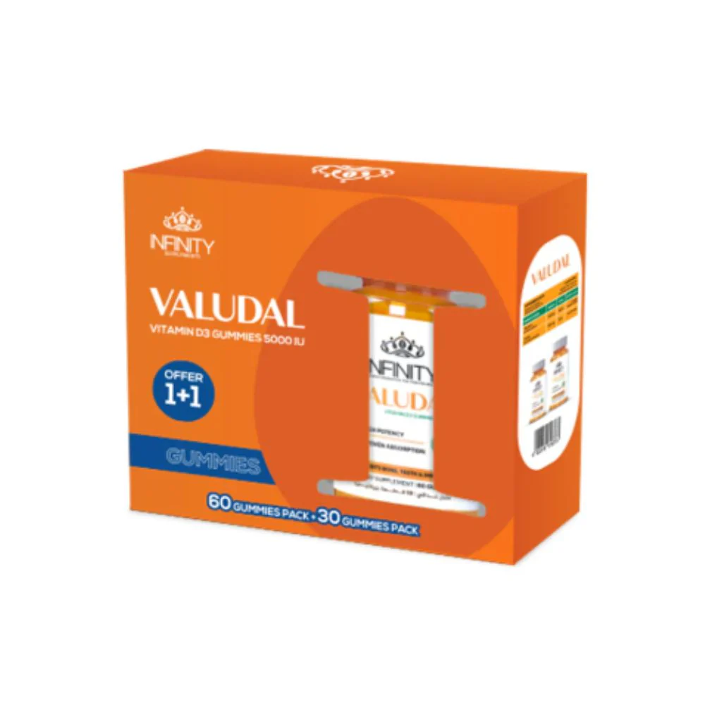 INFINITY VALUDAL VIT D3 60 GUMMIES +30 GUMMIES - صيدليات د ابرام الجديده