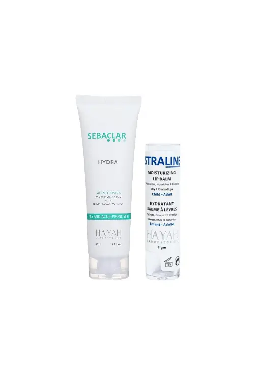 HAYAH SEBACLAR HYDRA CREAM 50ML+LIP BALM OFF - صيدليات د ابرام الجديده
