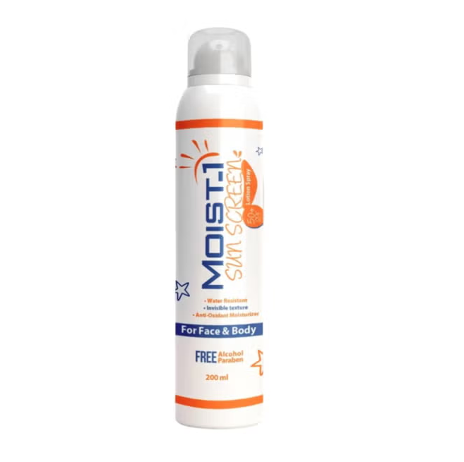 MOIST-1 SUNSCREEN LOTION SPRAY 200ML - صيدليات د ابرام الجديده